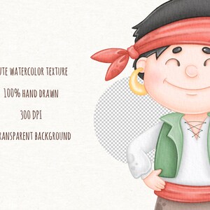 Cute Pirates Children Clipart, Ocean Watercolor Clipart - Etsy