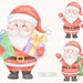 Watercolor Santa Claus Clip Art, Cute Christmas Clipart Png, Digital ...