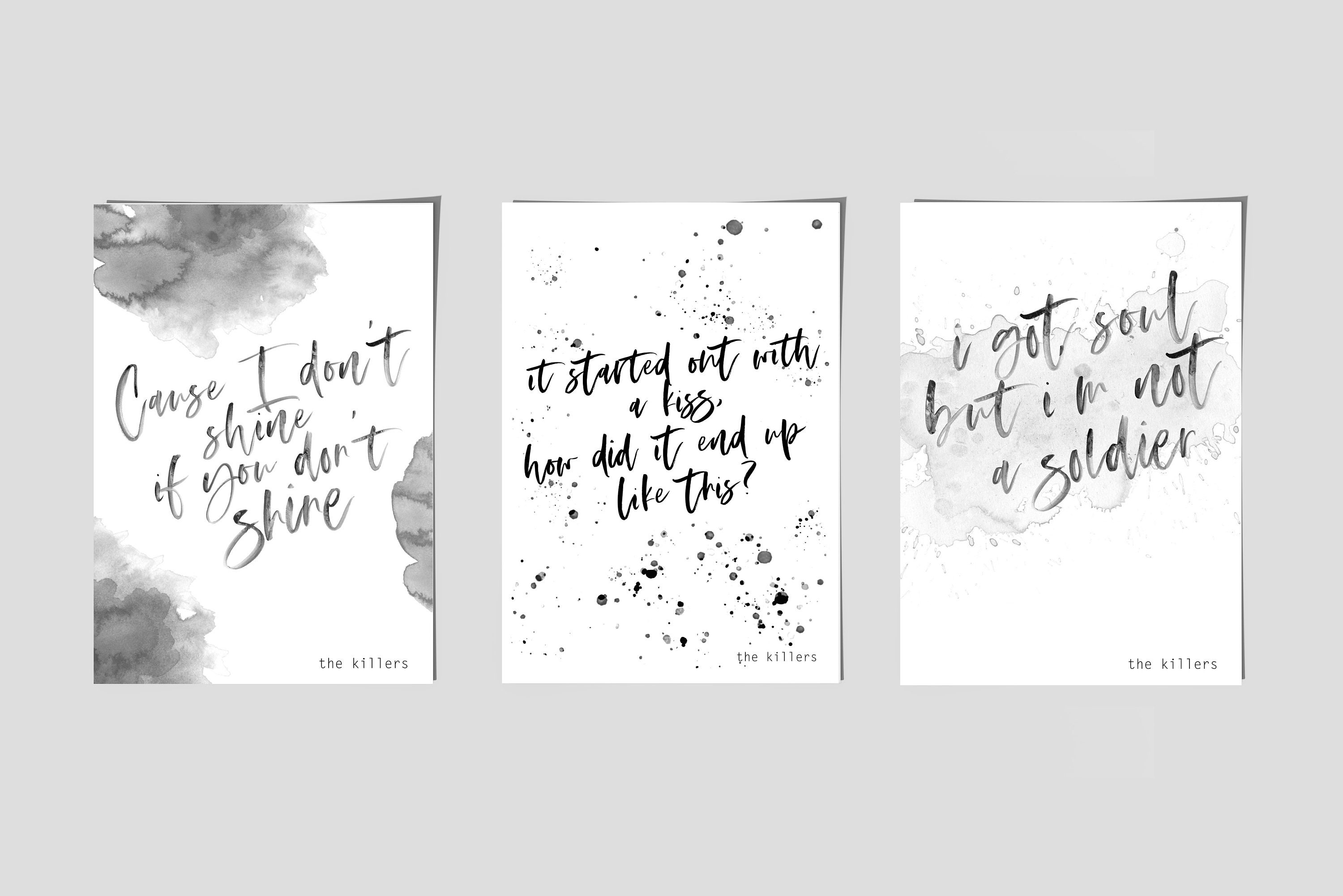 MR BRIGHTSIDE SONG Lyrics Poster, the Killers Print, Song Lyrics Wall ...