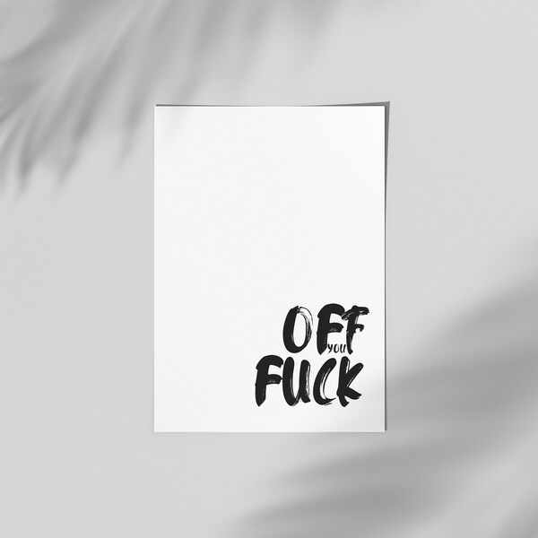 Fuck off Calligraphy - Etsy