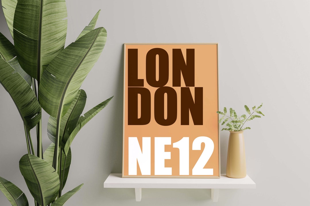 Scandi Custom Postcode Print Any Colour Typographic Art - Etsy