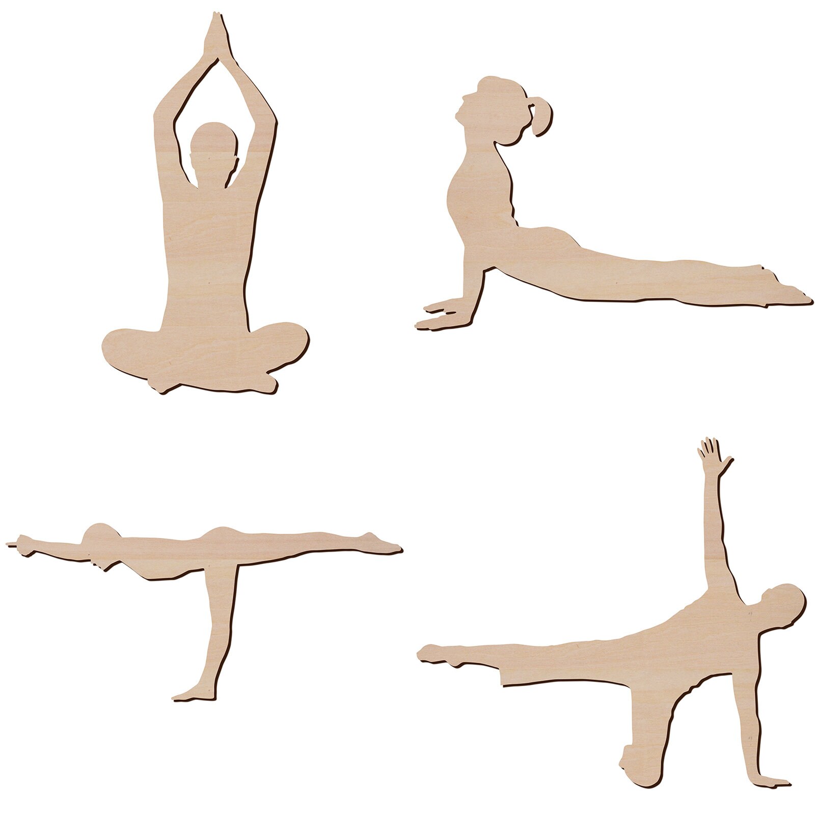 Padmasana Lotus Yoga Poses & Asanas Cutout Laser cut | Etsy