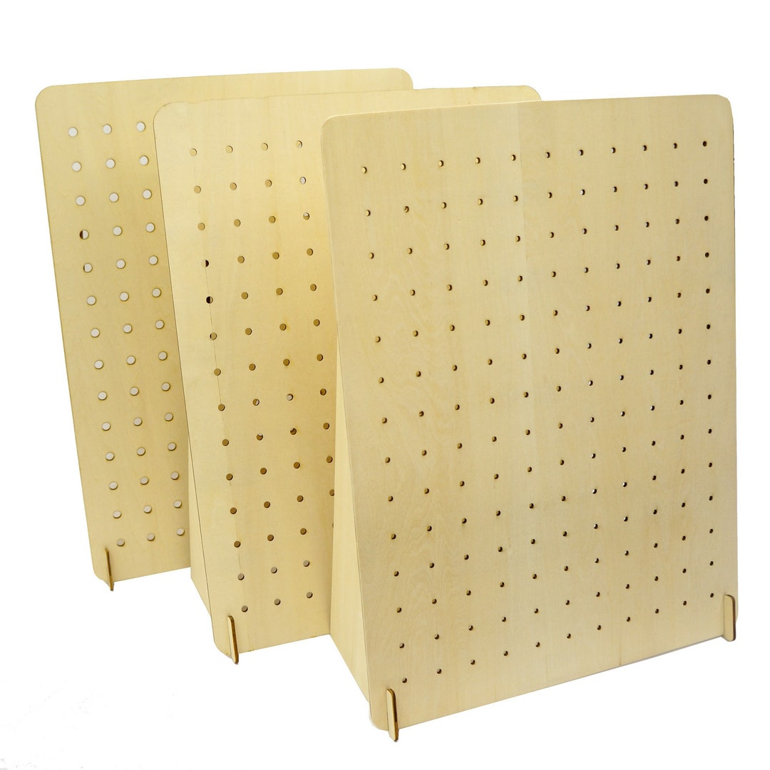 3mm Thickness Wood Pegboard Peg Board Organizer , Hole Size in 1/8", 3/ ...