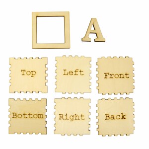 Unfinished Wooden Cube Block Letters and Number for Wedding, Nursery ...