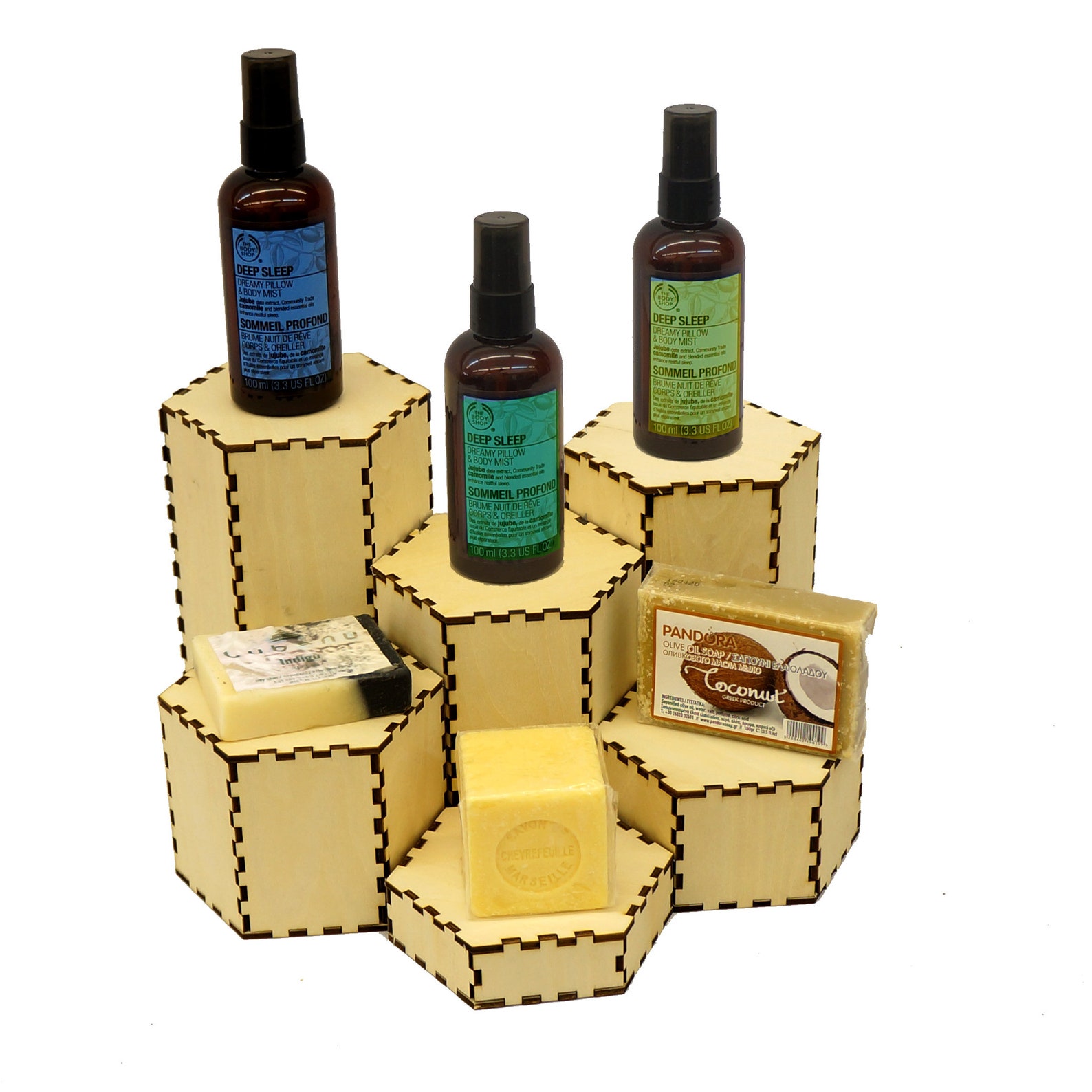 Hexagonal Riser Display Pedestal Display Unfinished Wood 6 - Etsy