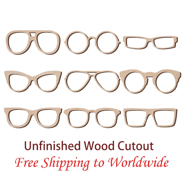Wooden Cutout Glasses - Etsy
