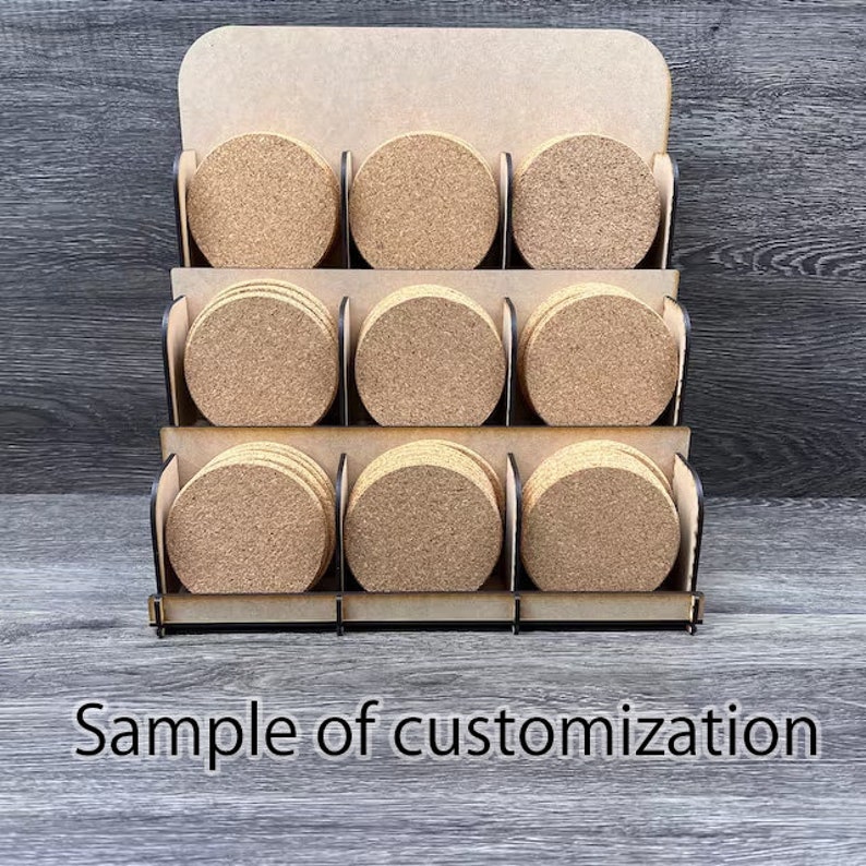 4 Inch Coaster Display Stand, Sticker Display Stand, 16 Pockets (4x4 ...