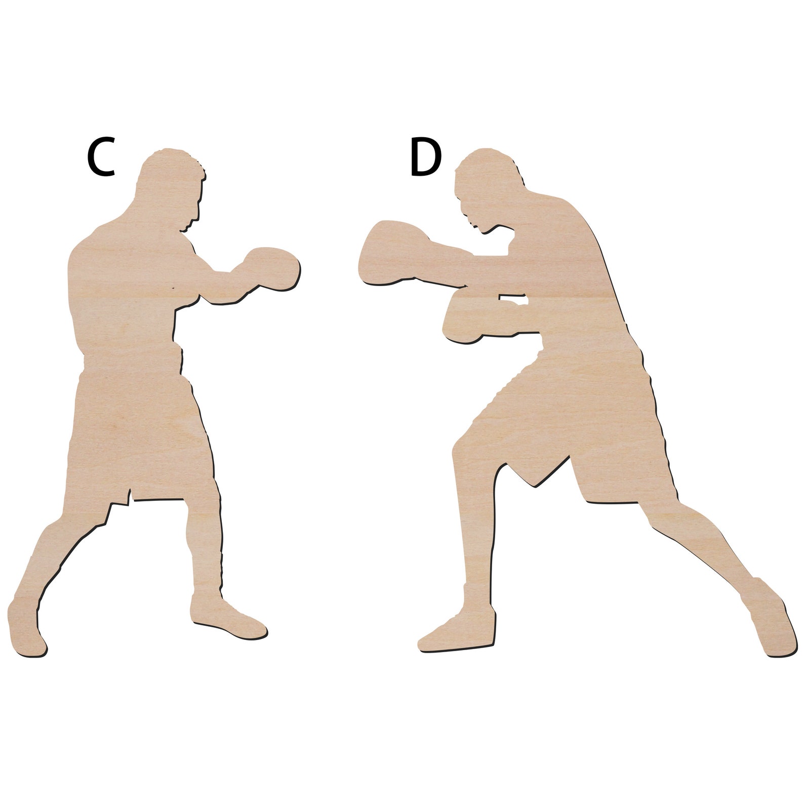Boxing Player Practicing Sport Cutout Laser Cut Unfinished | Etsy