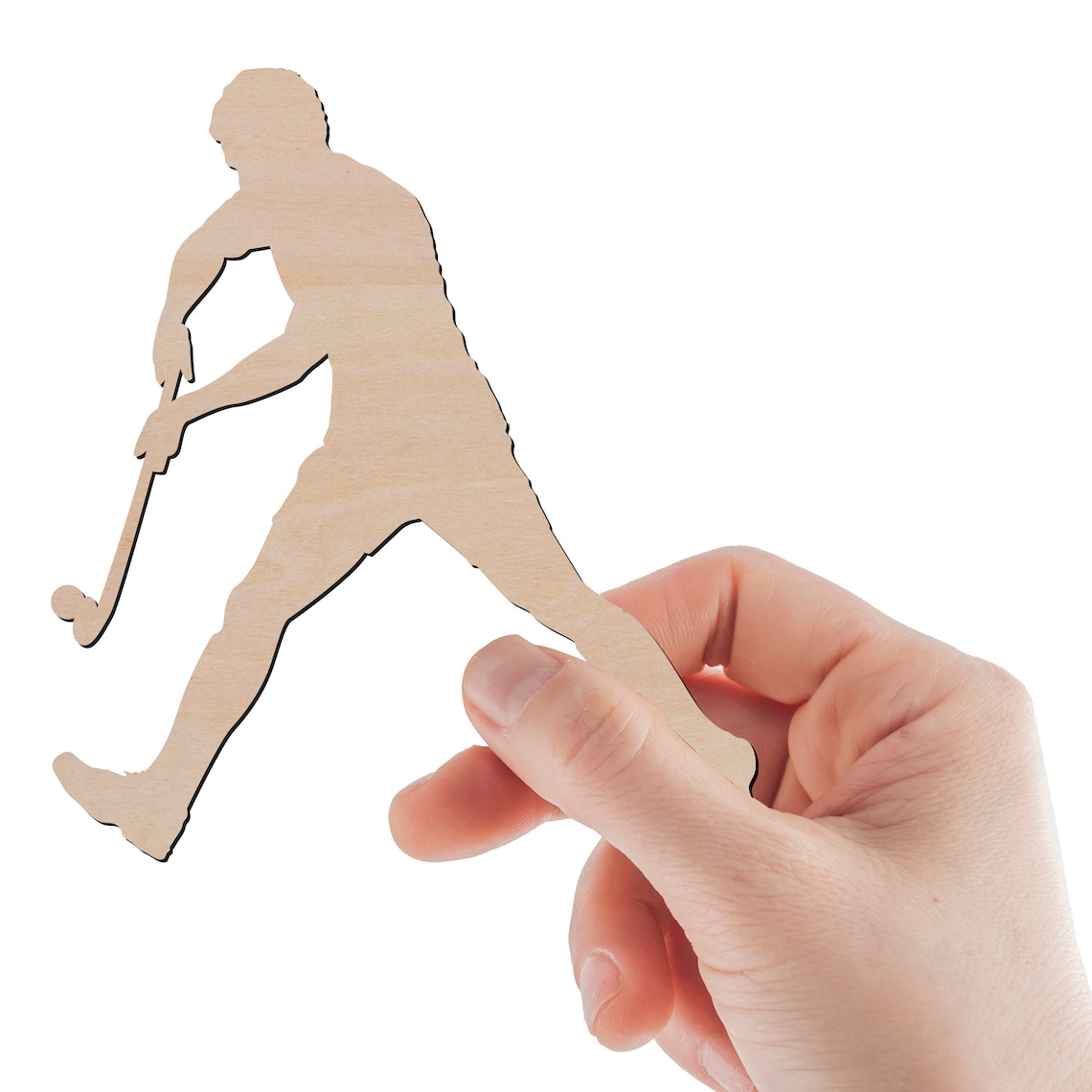 Field Hockey Player Wood Cutout Laser Cut Unfinished Wooden | Etsy