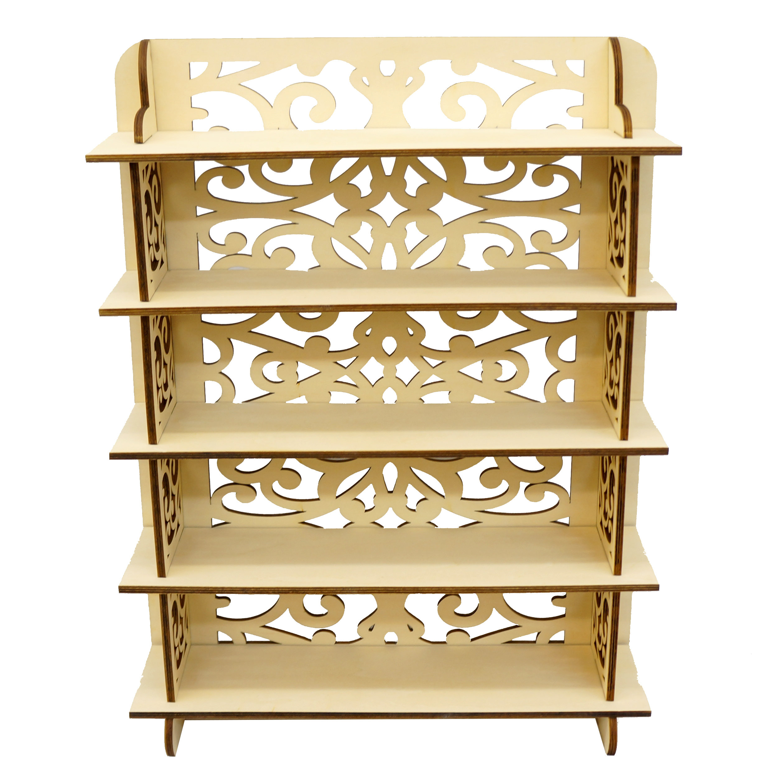 5 Tiers Wooden Decorative Lace Border Pattern Display Stand for Craft ...
