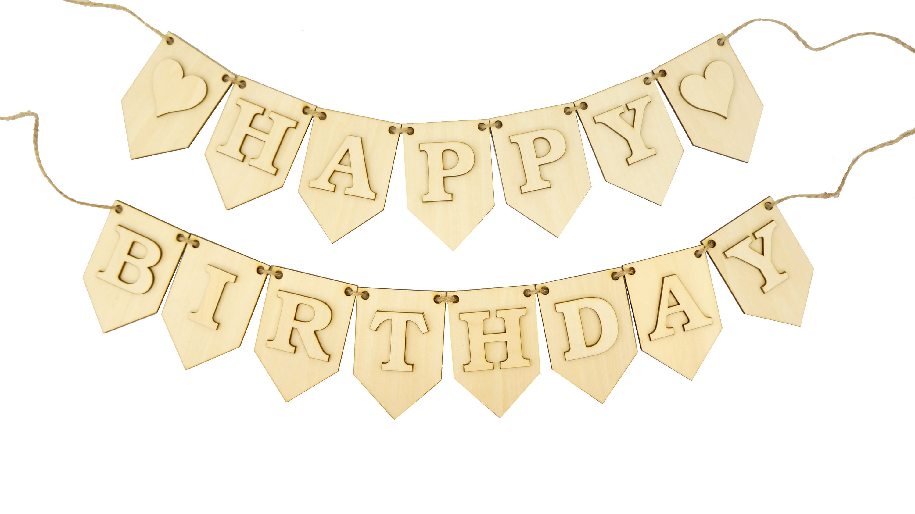 Personalised Alphabet Letter Bunting Banners Unfinished Wood | Etsy