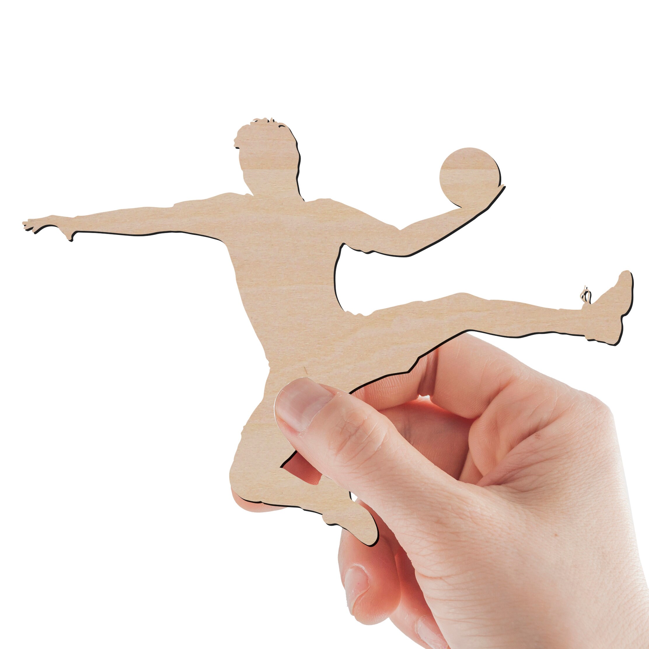 Male or Female Handball Player Wood Cutout Laser Cut | Etsy