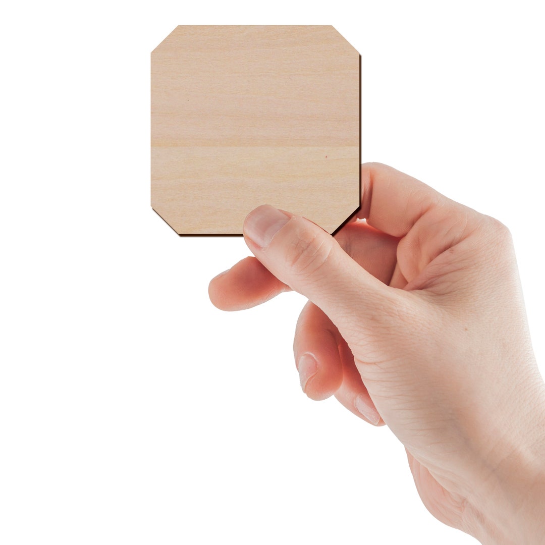 Flat Corner Rectangle Shape Cutout - Laser Cut Unfinished Wooden Blank ...