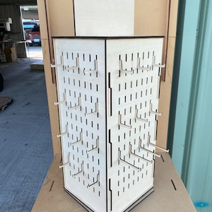 4 Side Pegboard Style Disassemble Rotating Display, Spinning Display ...