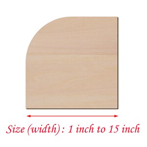 One Round Corner Square Shape Cutout - Laser Cut Unfinished Wooden ...