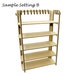 5 Tier Shelf Shelves Rack With 80 s Hooks for Hanging, Raw Plywood Eco ...