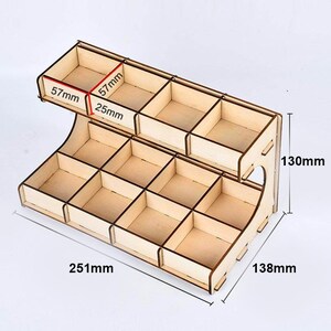DIY Paint Stand Wooden Shelf Paint Holder Brush Holder for Large Paint ...
