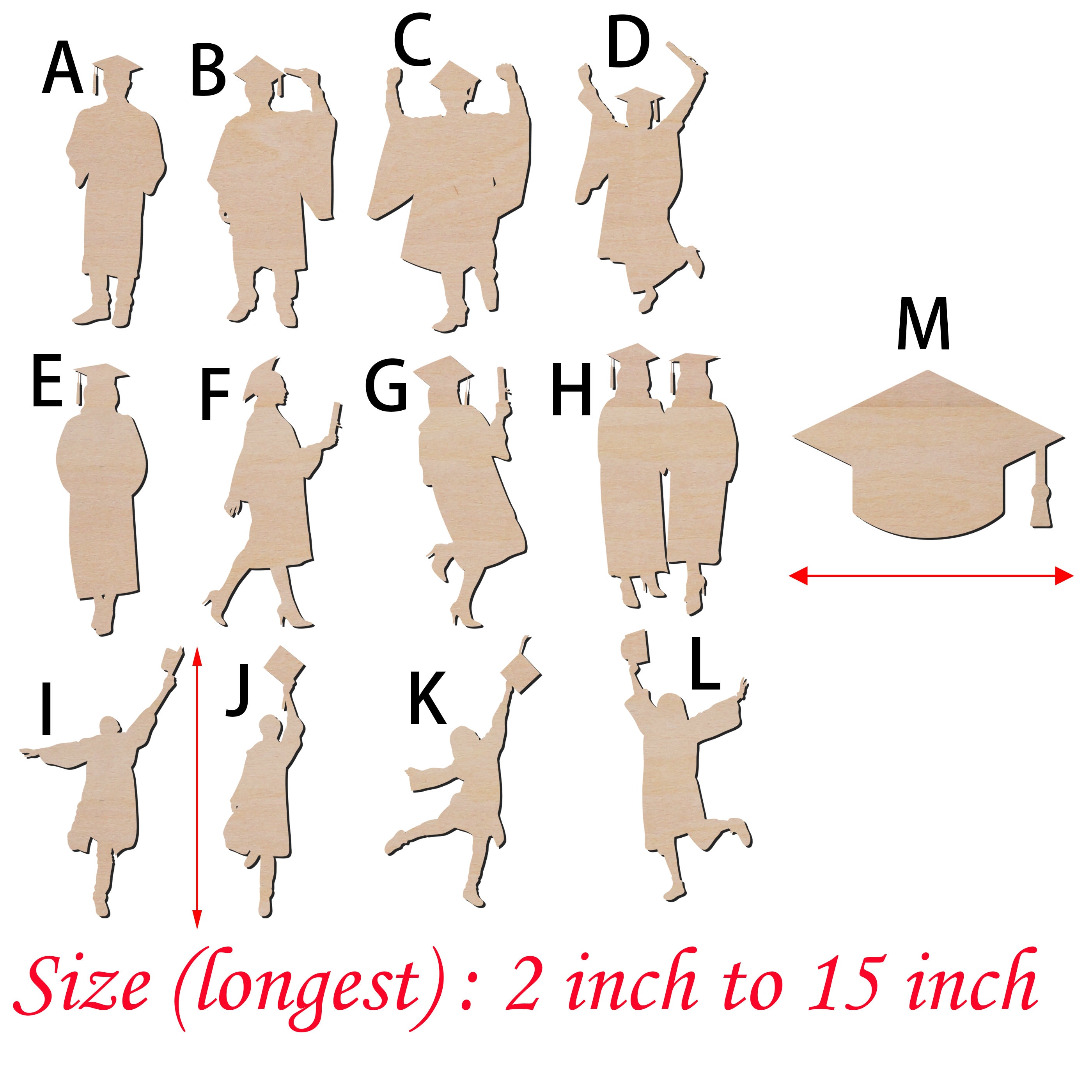 Student Graduation Ceremony Wood Cutout Laser Cut Unfinished | Etsy