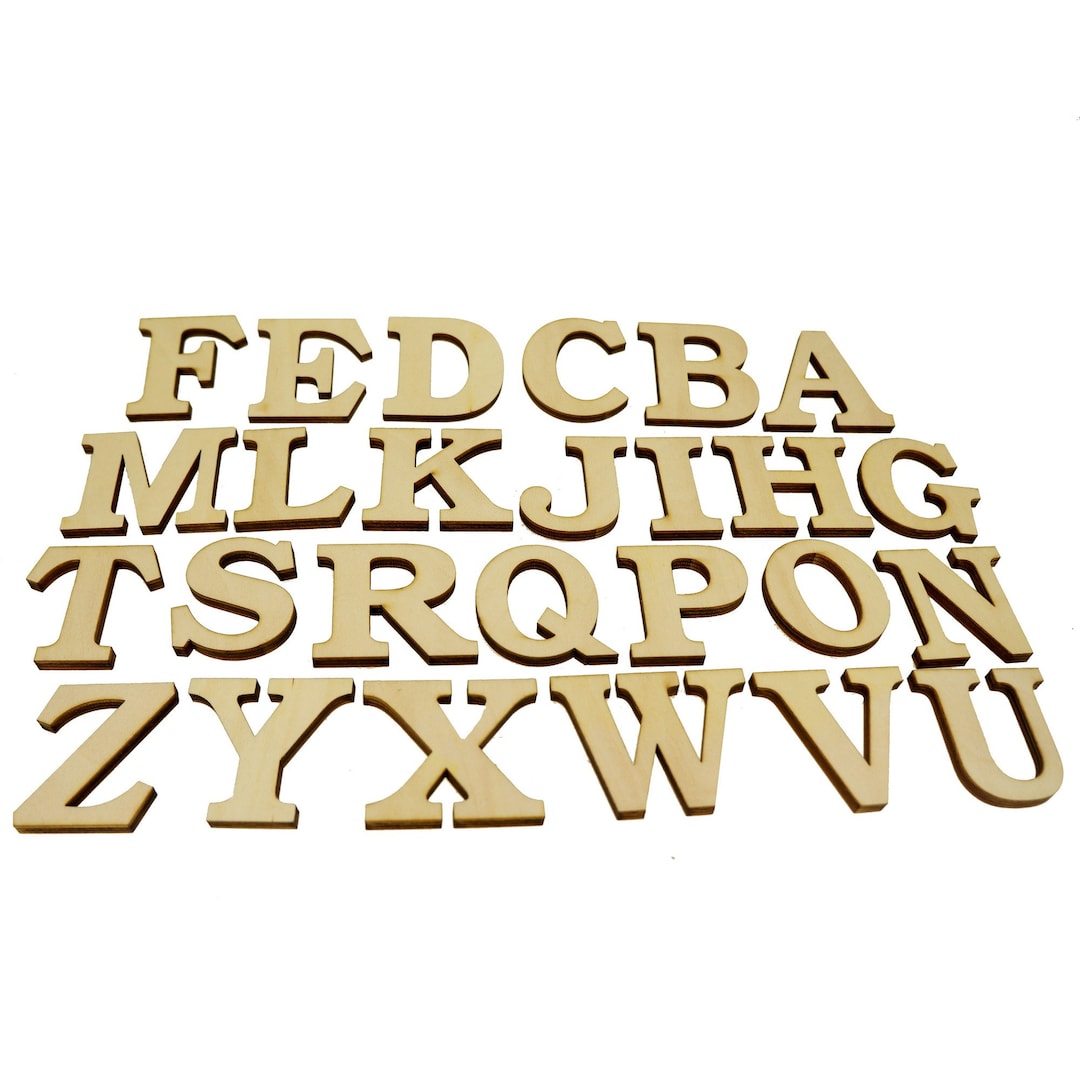 Laser Cut Unfinished Wood Letter A B C D E F G H I J K L M N O P Q R S ...