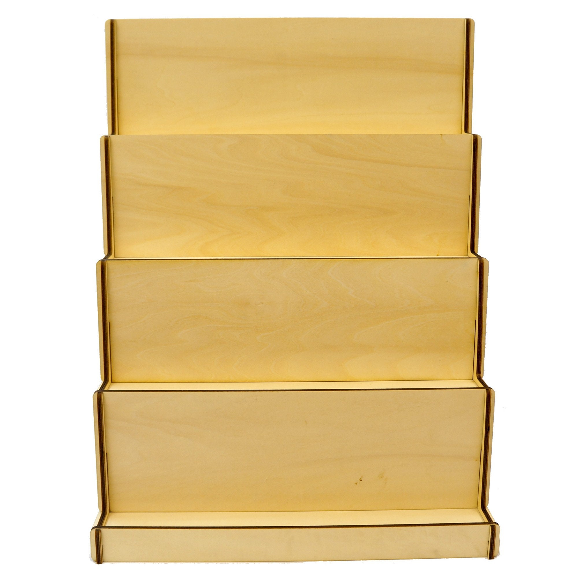 4 Tiers Wood Display Shelf Stand for Greeting Card Postcard | Etsy