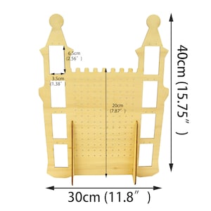 Castle Outline Jewelry Display Stand, Pegboard for Earrings, 7 Slots ...
