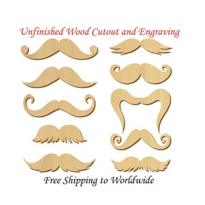 2" ~ 15" Mustache, Mustachio, Moustache, Beard, Facial Hair, Laser Cut ...