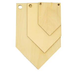 Personalised Alphabet Letter Bunting Banners - Unfinished Wood Laser ...