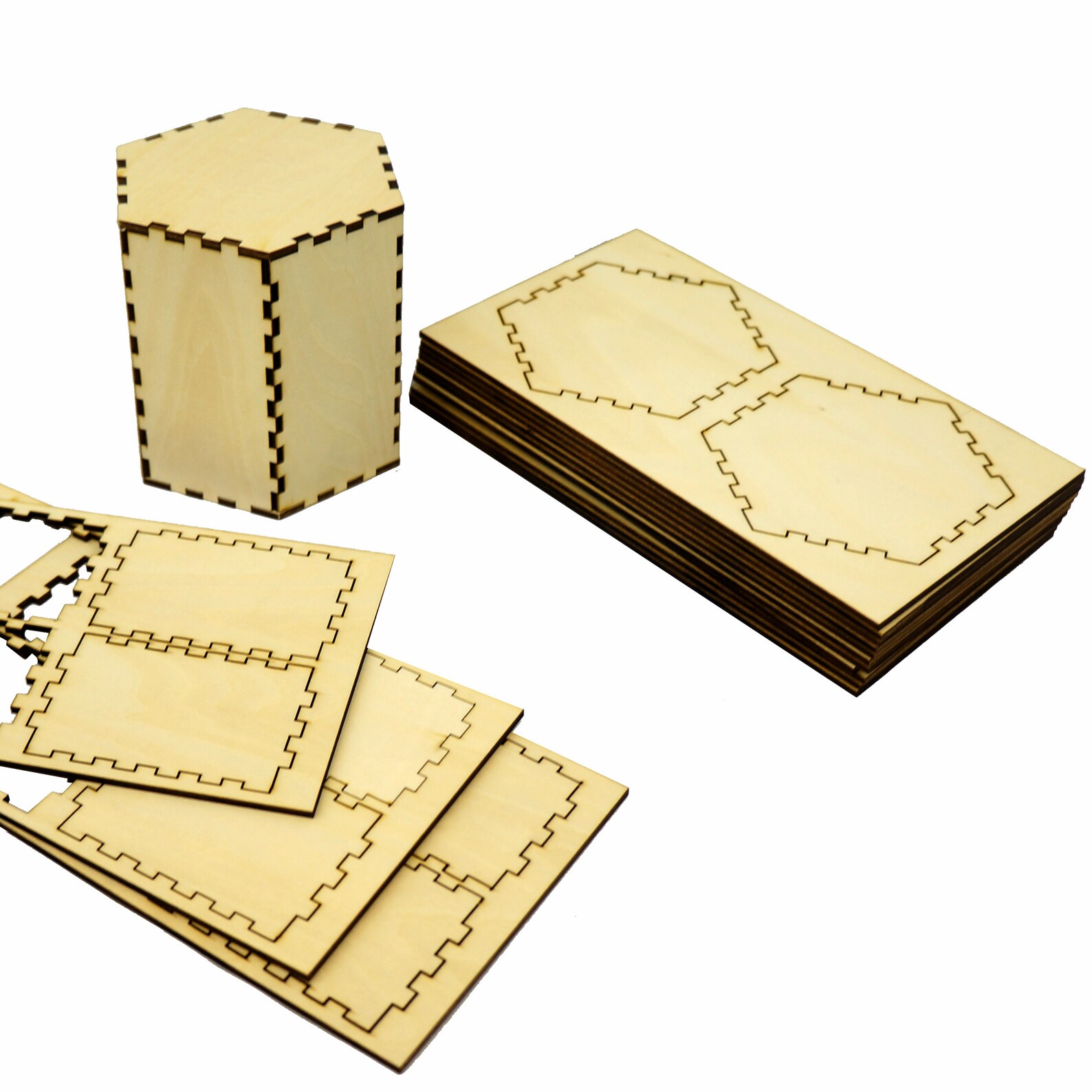 Hexagonal Riser Display Pedestal Display Unfinished Wood 6 - Etsy