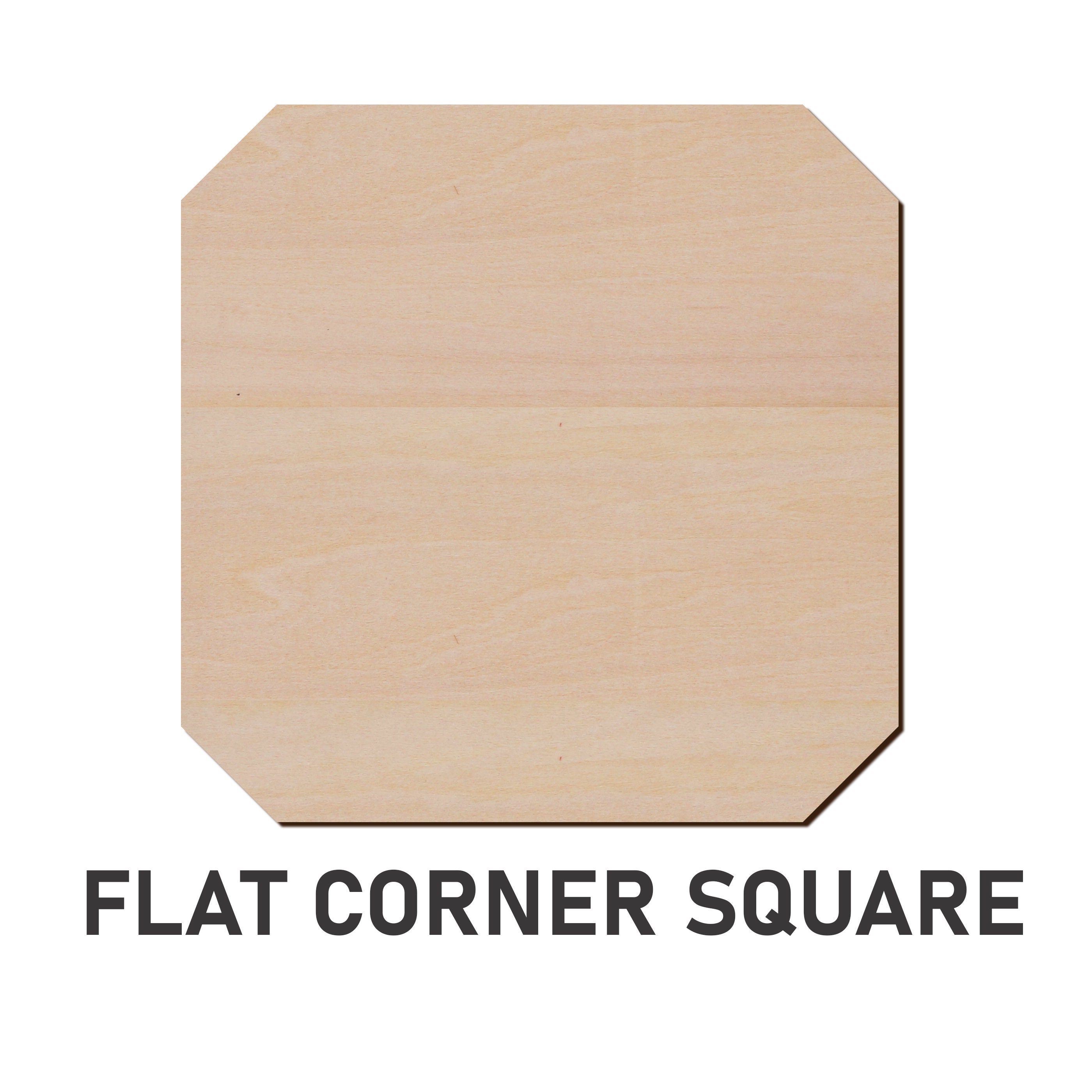 Flat Corner Rectangle Shape Cutout Laser Cut Unfinished | Etsy