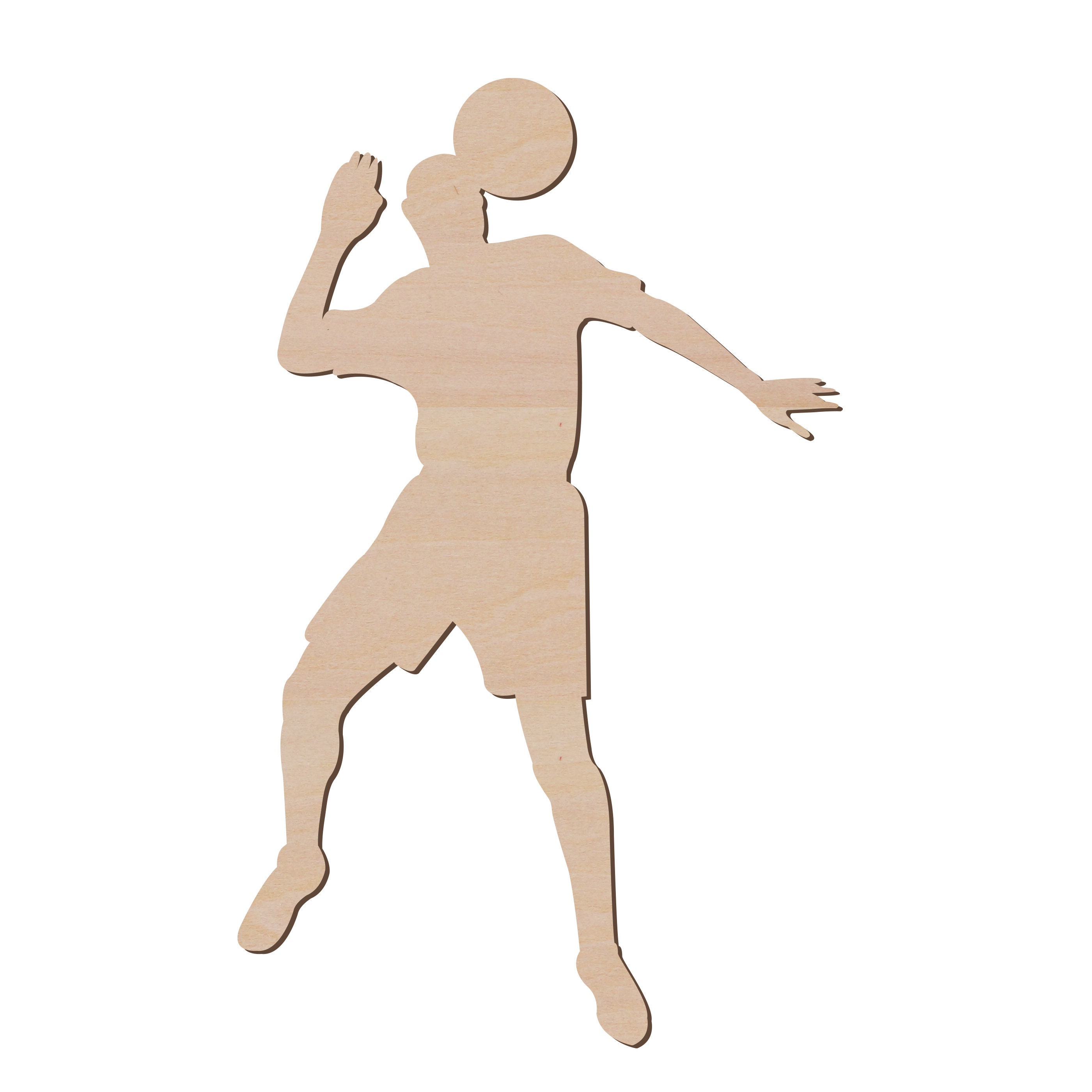 Football Player Wood Cutout Laser Cut Unfinished Wooden | Etsy