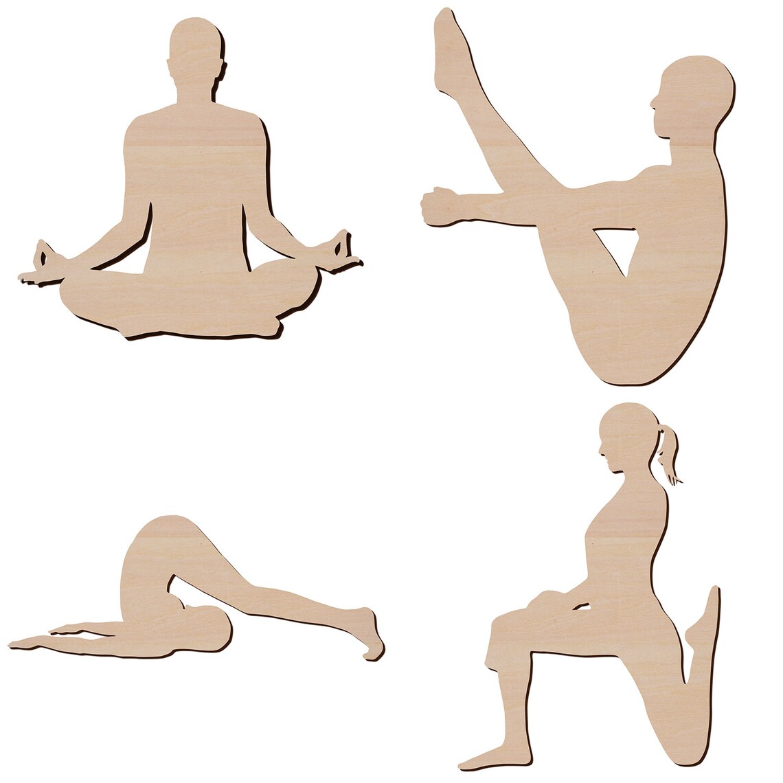 Padmasana Lotus Yoga Poses & Asanas Cutout Laser cut | Etsy
