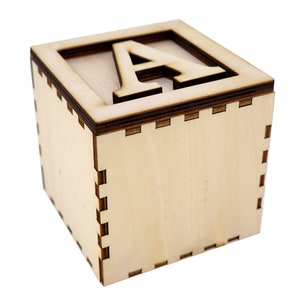 Unfinished Wooden Cube Block Letters and Number for Wedding, Nursery ...