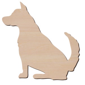 Dog Pet Breed Puppy Unfinished Wood Cutout Shapes for DIY Craft, Ready ...