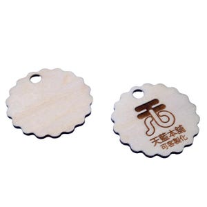 Laser-cut 4cm Wooden Number Tags 1–96 – Scalloped Edge – Rustic Market ...