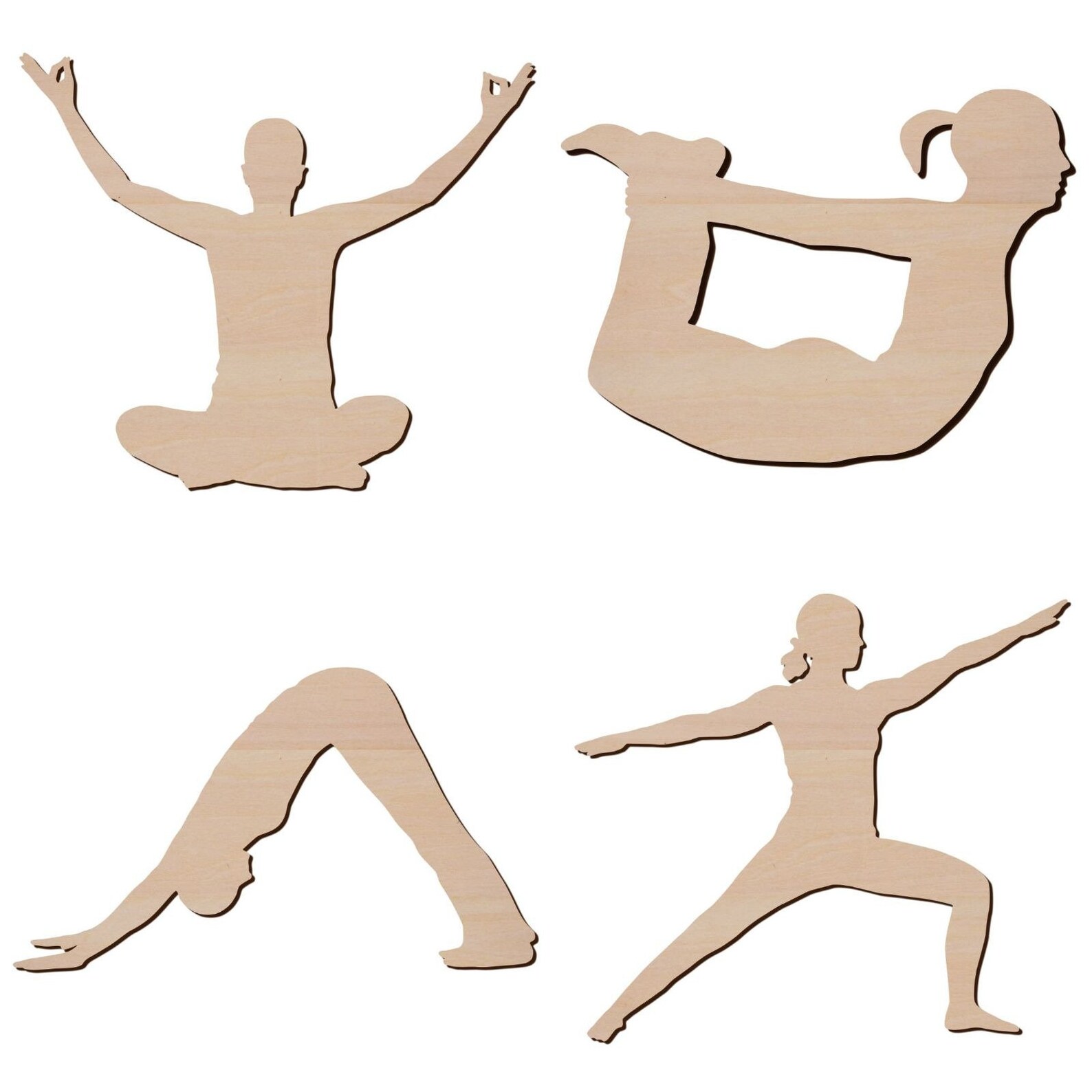 Padmasana Lotus Yoga Poses & Asanas Cutout Laser cut | Etsy