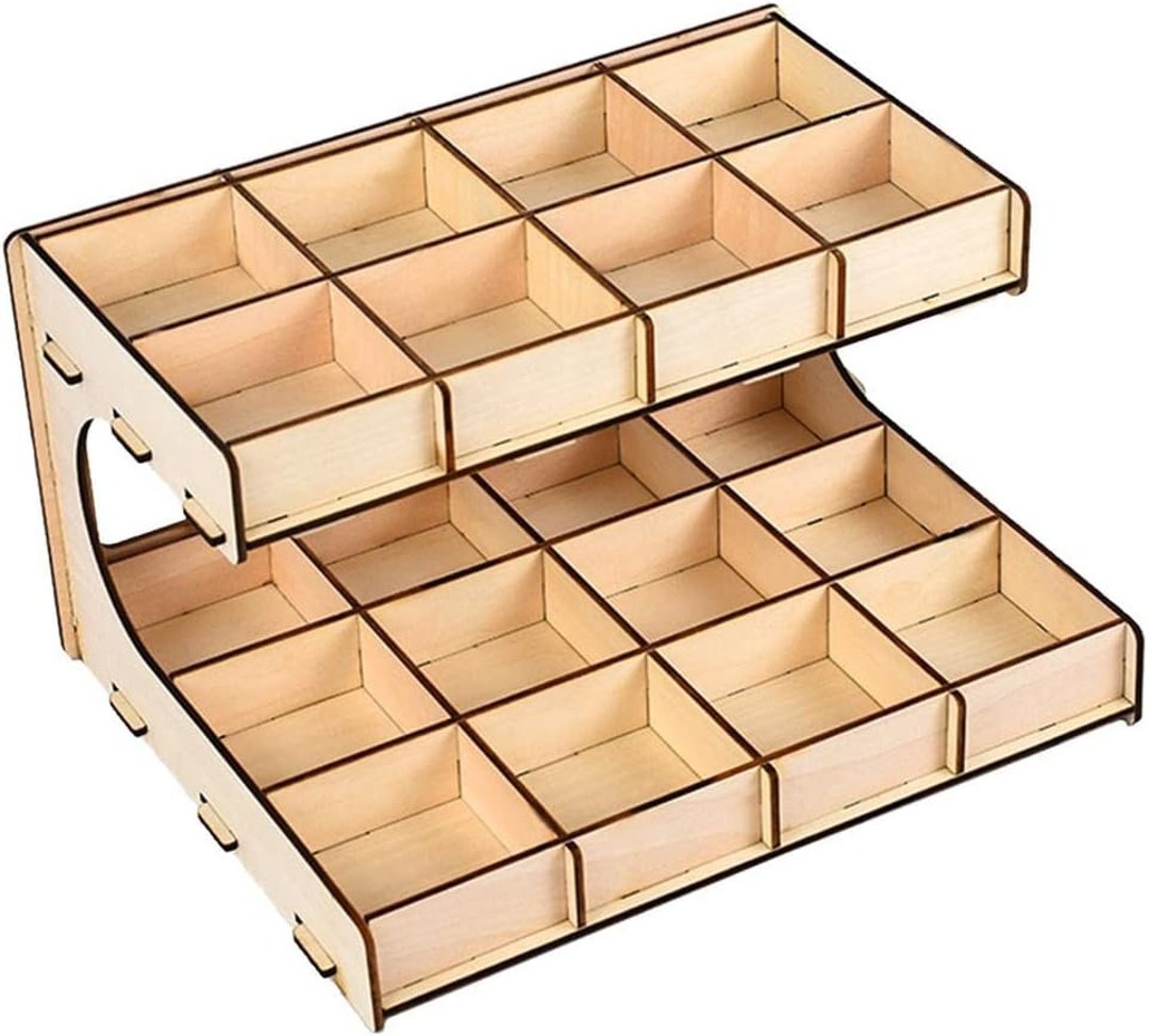 DIY Paint Stand Wooden Shelf Paint Holder Brush Holder for Large Paint ...