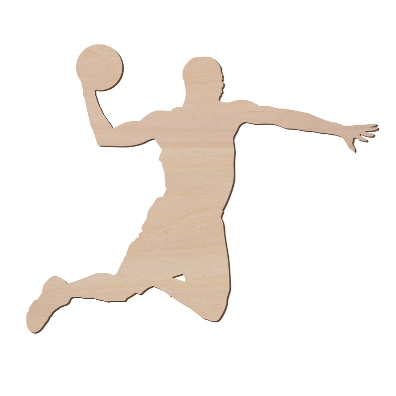 Basketball Player Wood Cutout Laser Cut Unfinished Wooden | Etsy