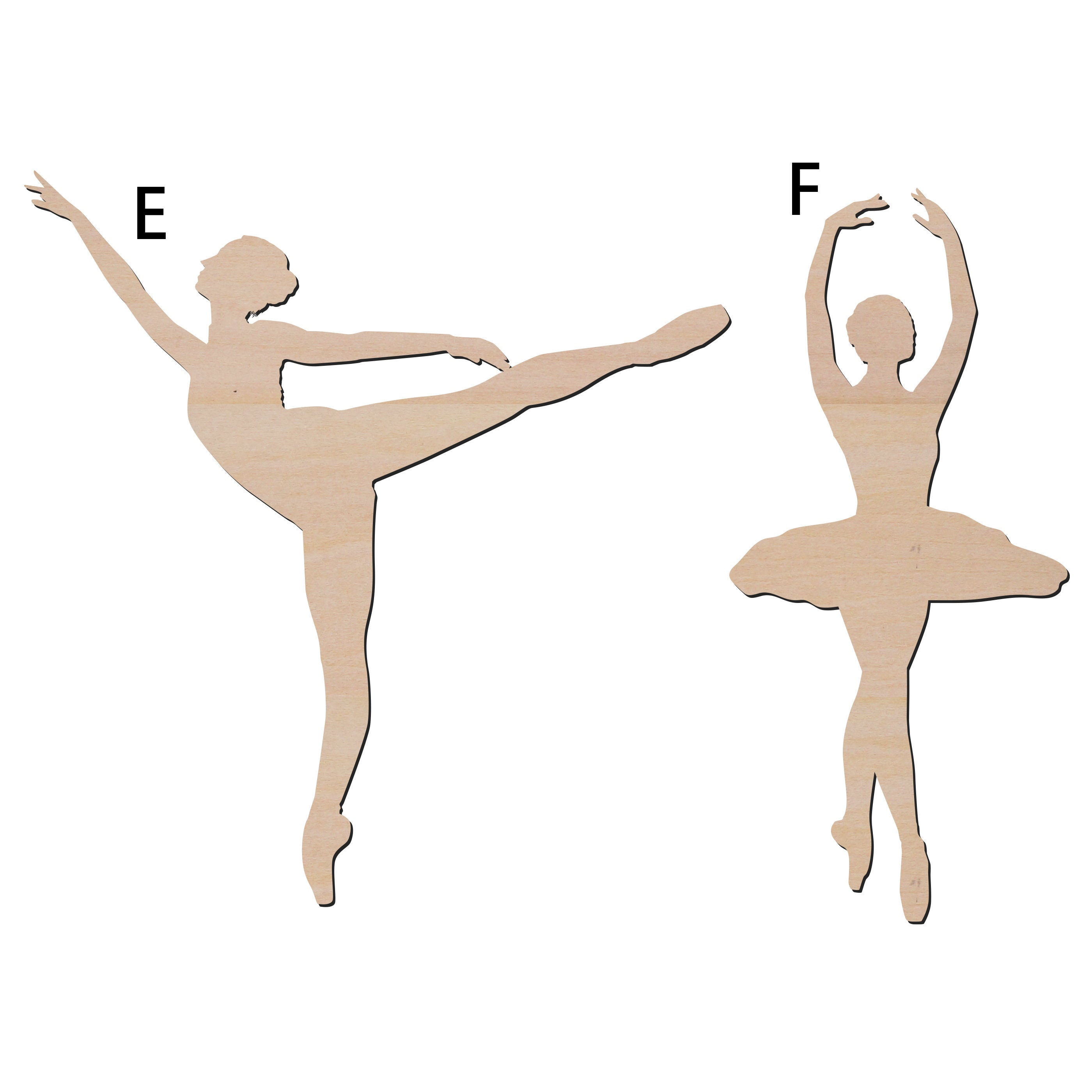 Women Dancing Ballet Cutout Laser Cut Unfinished Wood Shapes | Etsy