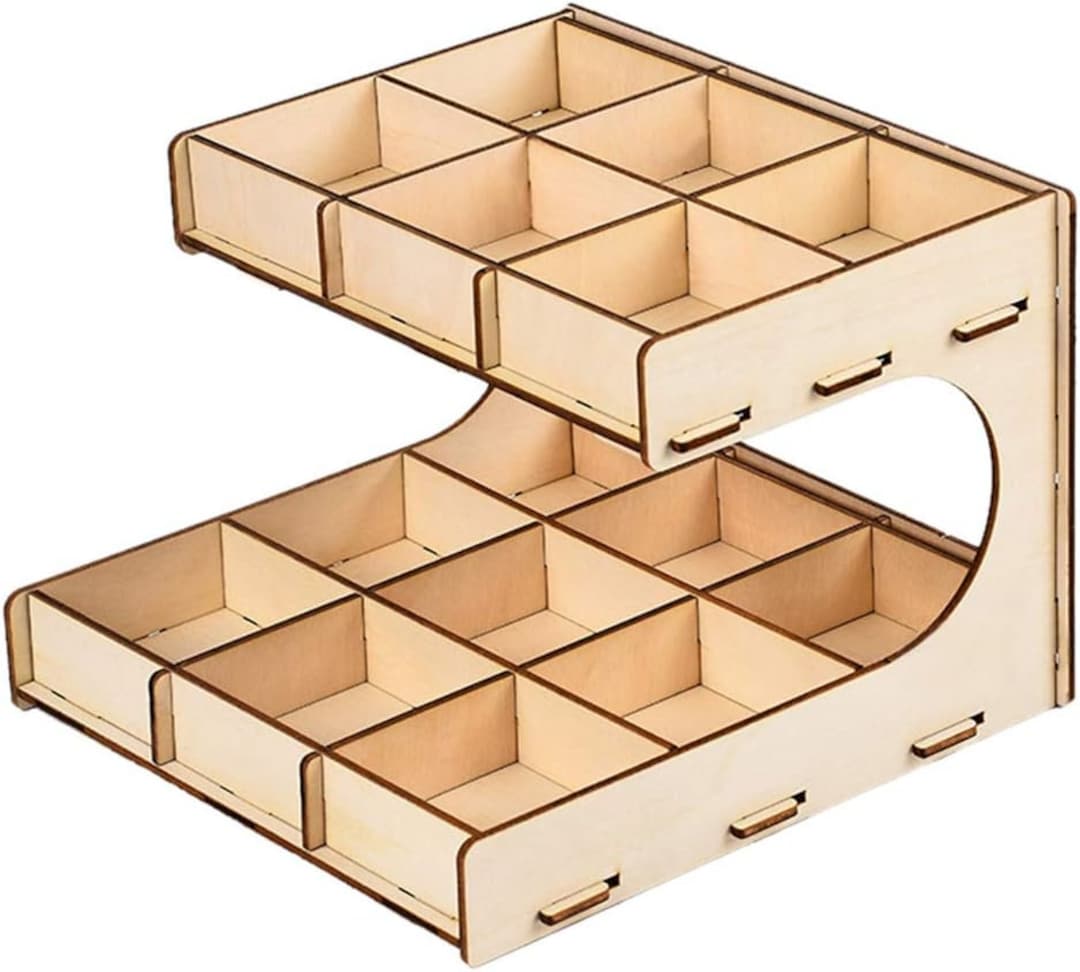 DIY Paint Stand Wooden Shelf Paint Holder Brush Holder for Large Paint ...