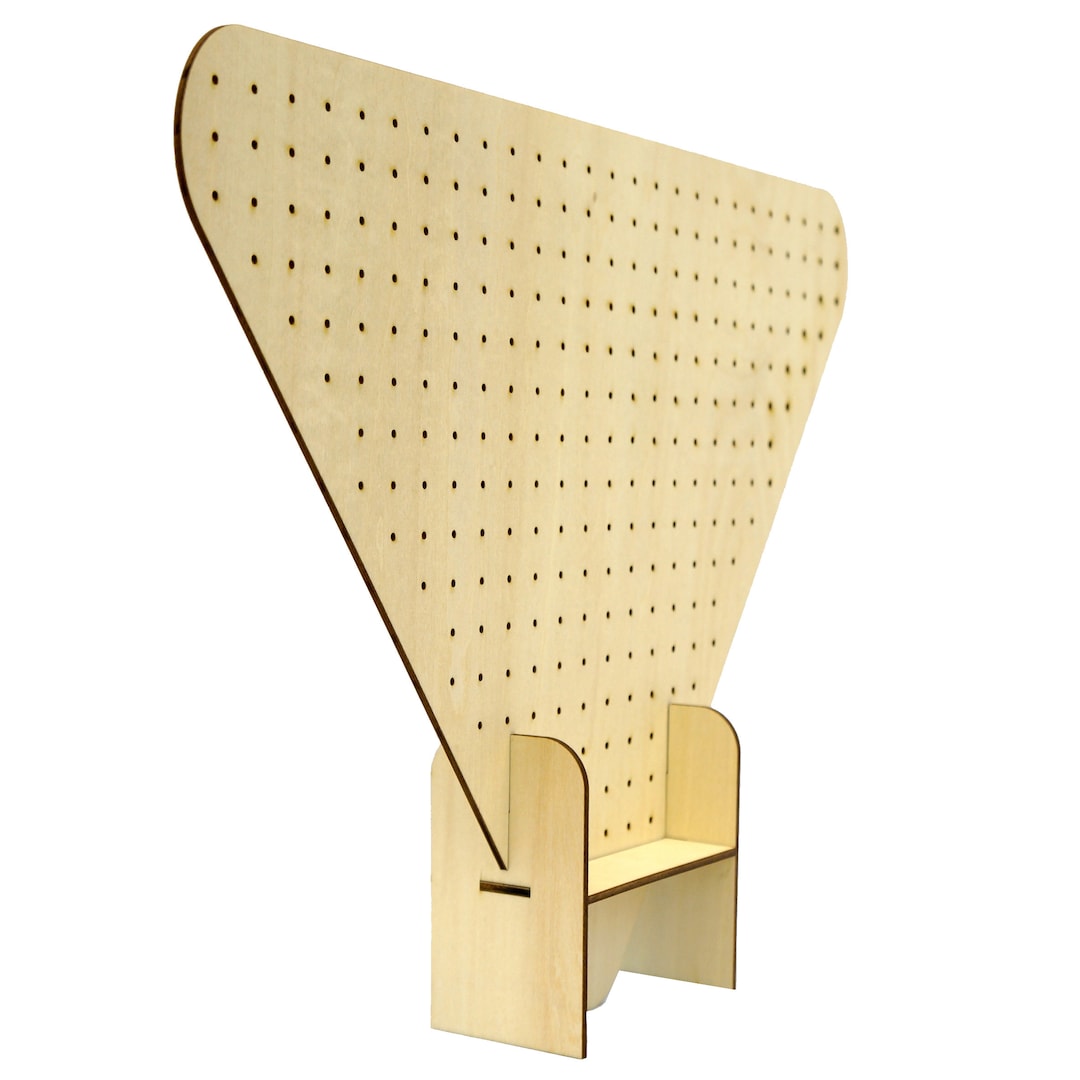 Triangle Shape Wood Pegboard Design Earrings Jewelry Display Stand for ...