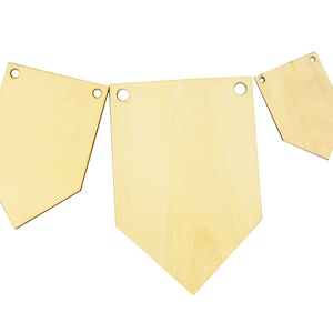 Personalised Alphabet Letter Bunting Banners - Unfinished Wood Laser ...