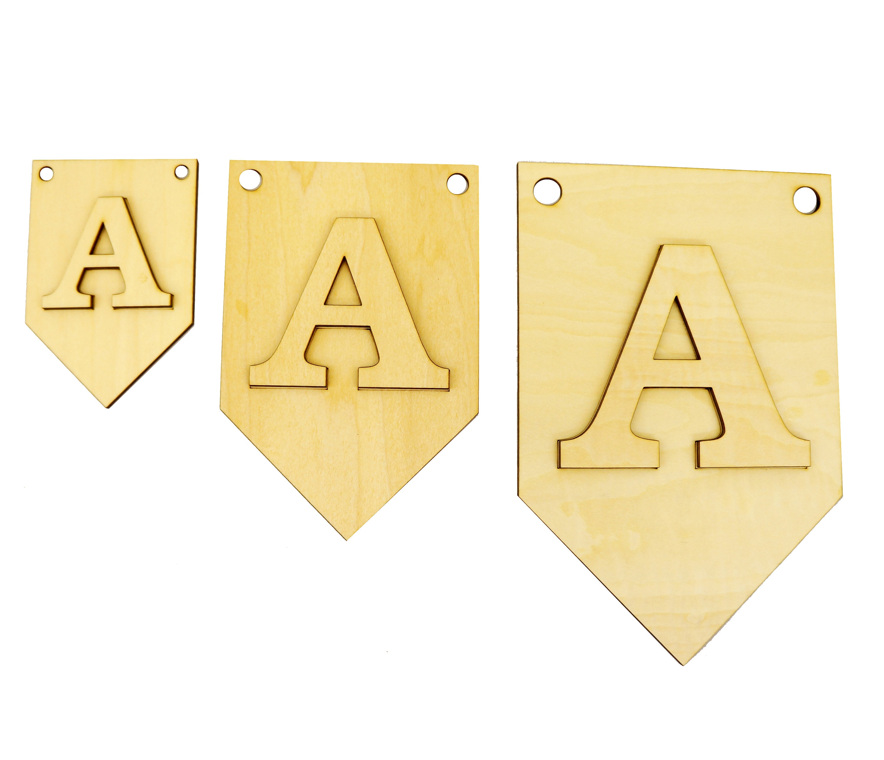 Personalised Alphabet Letter Bunting Banners Unfinished Wood | Etsy