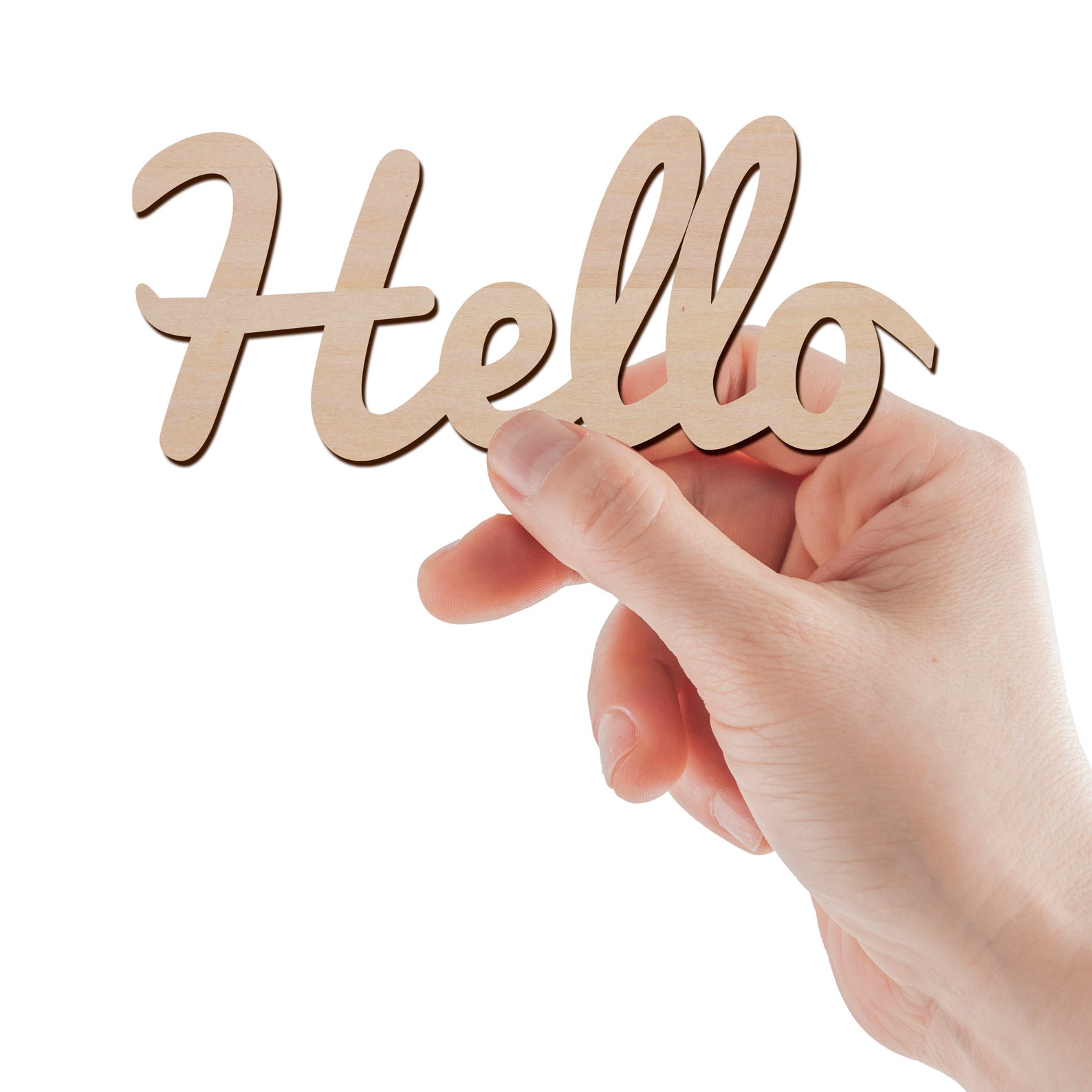 Hello Letter Wood Cut Out Shape Wooden Word Laser Cut Print | Etsy