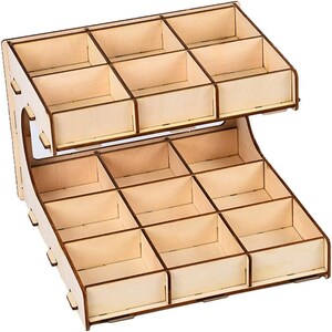 DIY Paint Stand Wooden Shelf Paint Holder Brush Holder for Large Paint ...