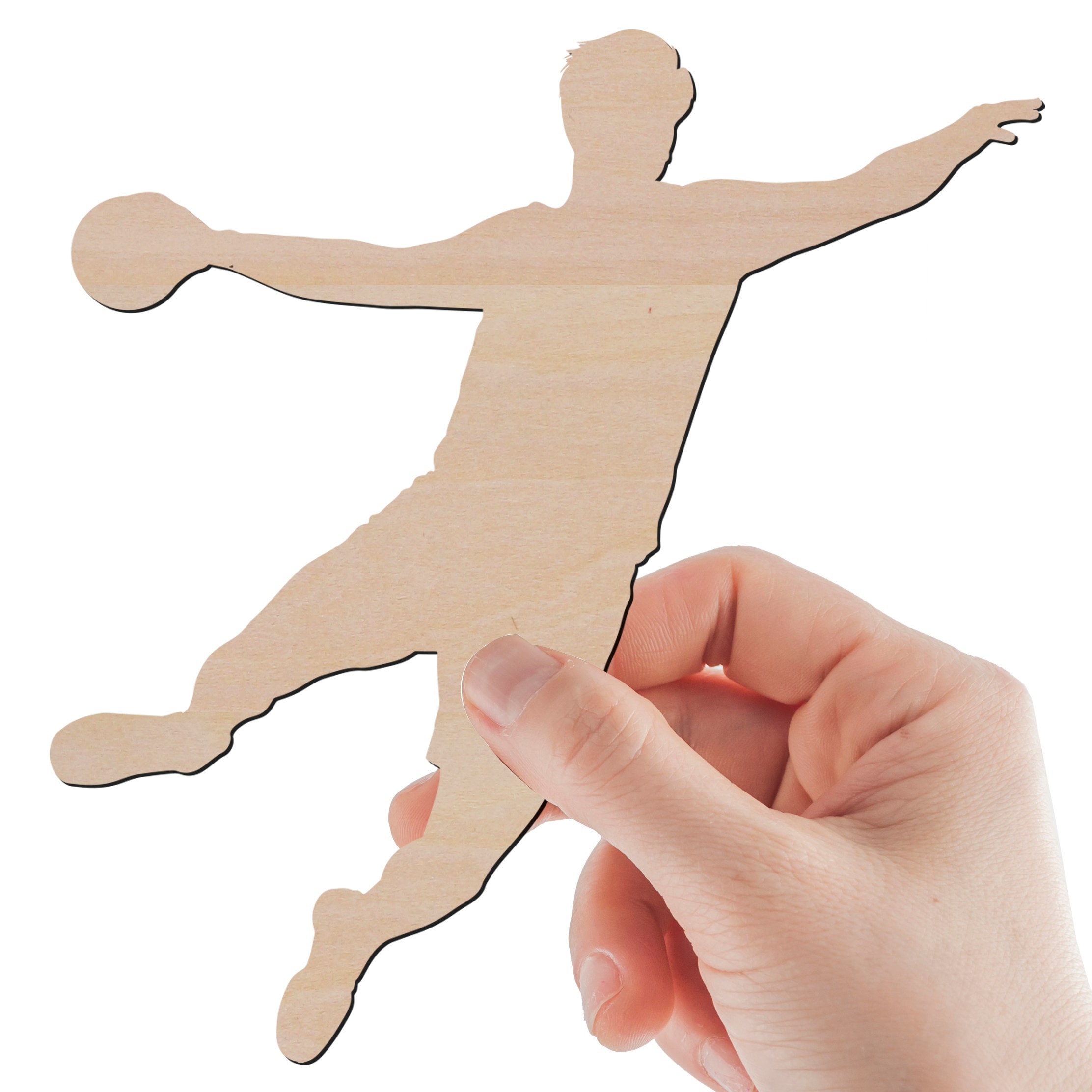 Male or Female Handball Player Wood Cutout Laser Cut | Etsy