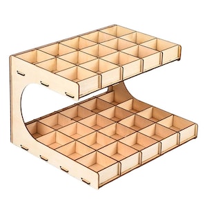 DIY Paint Stand Wooden Shelf Paint Holder Brush Holder for Large Paint ...