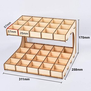 DIY Paint Stand Wooden Shelf Paint Holder Brush Holder for Large Paint ...