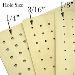 3mm Thickness Wood Pegboard Peg Board Organizer , Hole Size in 1/8", 3/ ...