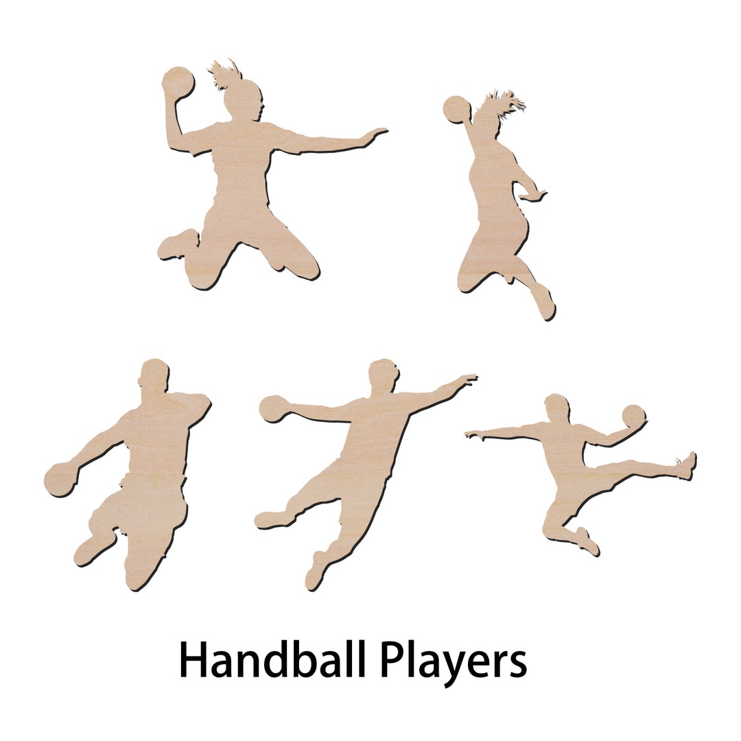 Male or Female Handball Player Wood Cutout - Laser Cut Unfinished ...