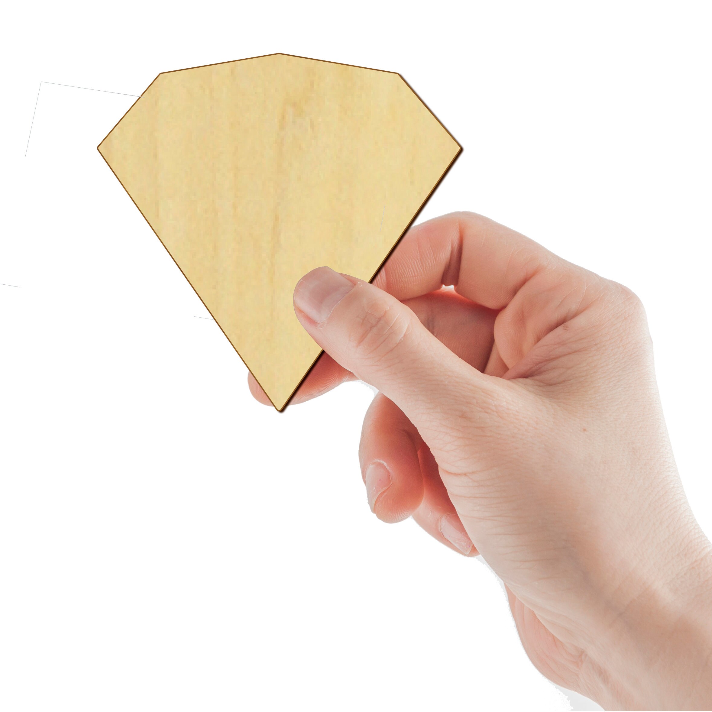 Diamond Shape Wood Cutout Laser Cut Unfinished Wooden Blank | Etsy